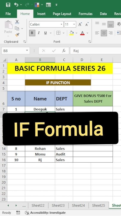 Excel if function | Excel if formula | Excel if formulas and functions ...