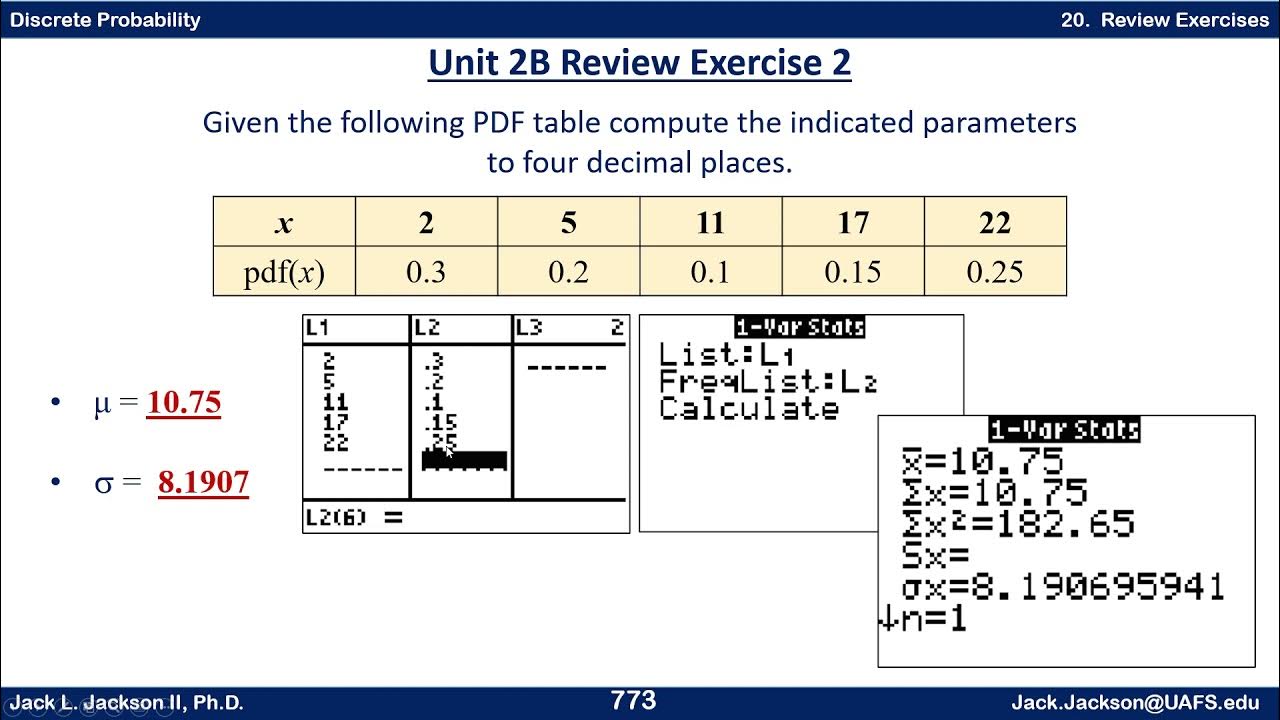 Statistics 2.20.1 2B Review Exercises 1-5 - YouTube