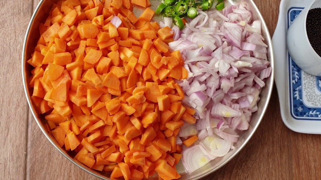 Simple Carrot Fry with Chilli | Easy and Healthy Recipe | Preparation ...
