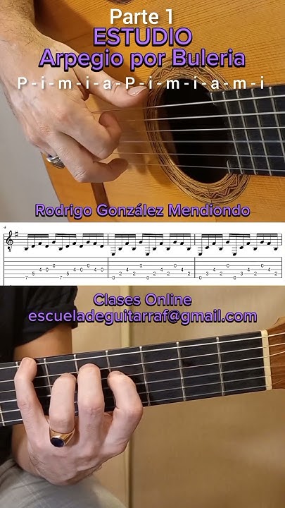 Estudio de arpegio por Bulerías #rodrigogonzalezmendiondo #clasesdeguitarraonline #bulerias # ...