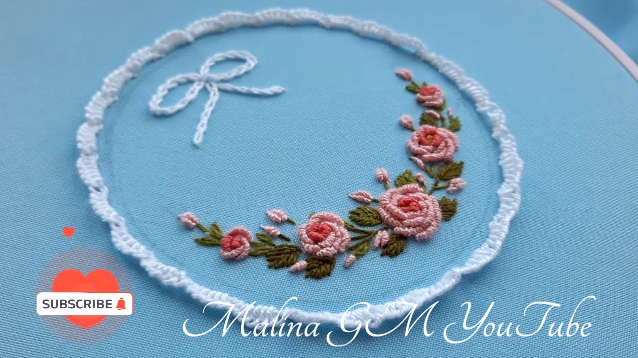 Rococo Rose Dimensional Embroidery - YouTube