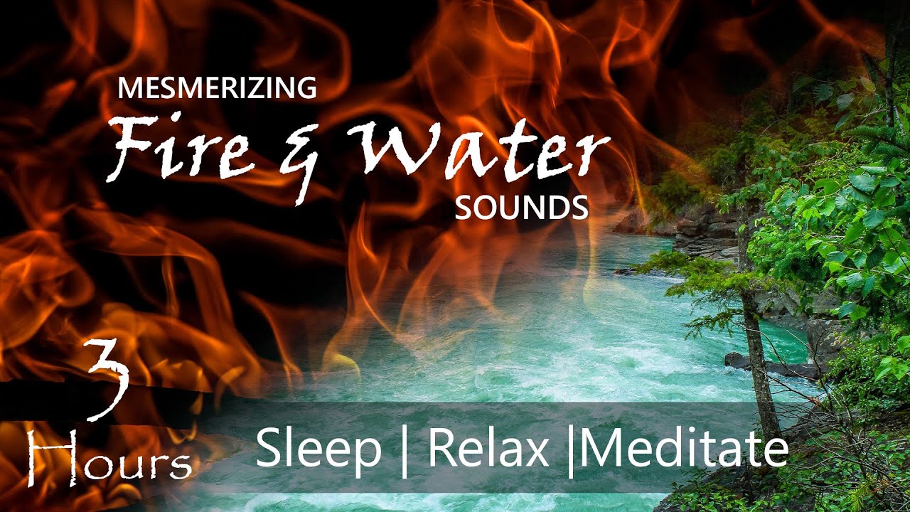 3 Hours of Fire and Water Effect Sounds | Ambience for Sleep & Study ...