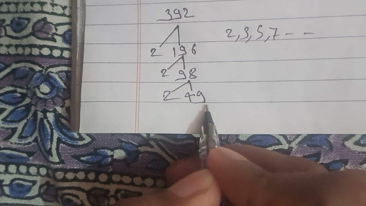 factor tree of 392 | prime factor tree| - YouTube
