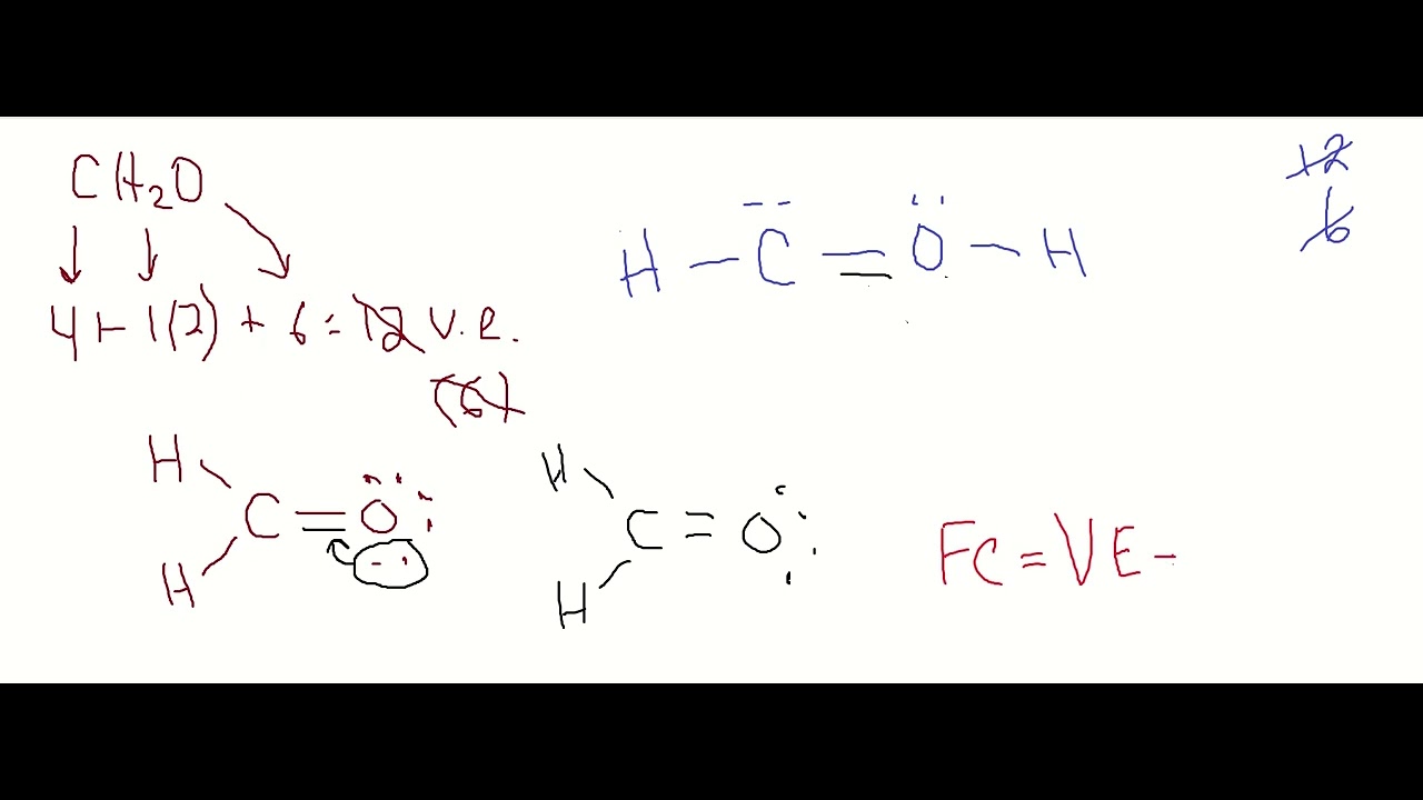 Lewis Structure for Formaldehyde (CH2O) with Formal Charges - YouTube