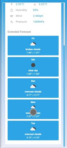React Weather Forecast App #shorts - YouTube