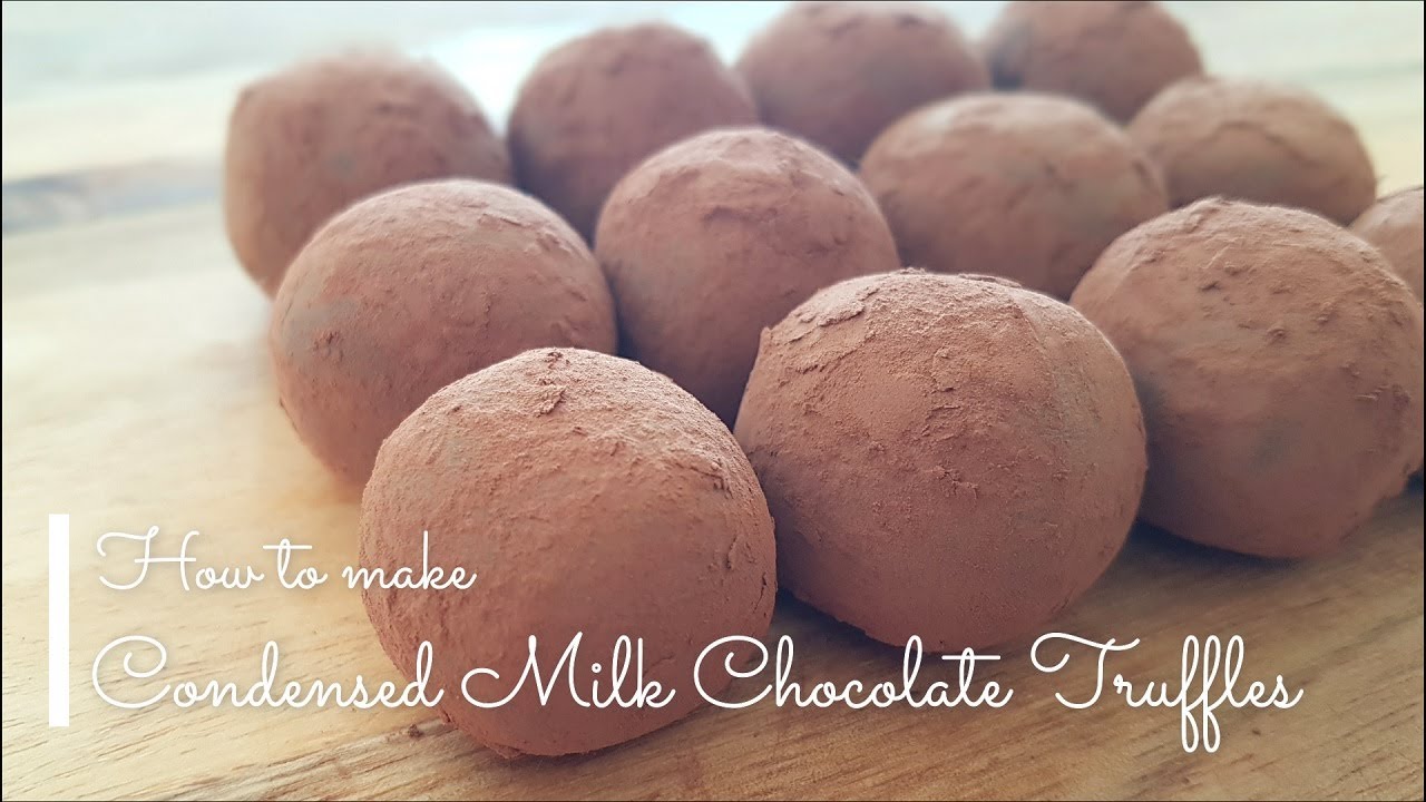 Condensed Milk Chocolate Truffles Recipe - only 2 ingredients - YouTube