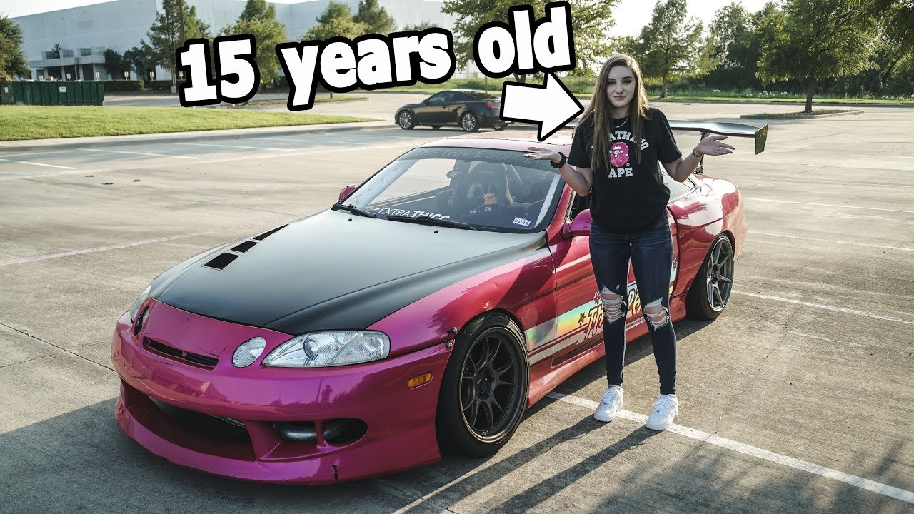 Little sister LEARNS STICK SHIFT in my DRIFT CAR! - YouTube