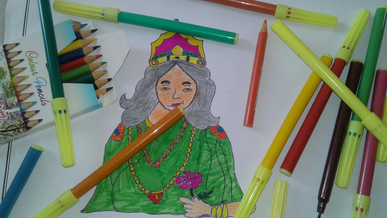 Queen Drawing easy step by step - YouTube