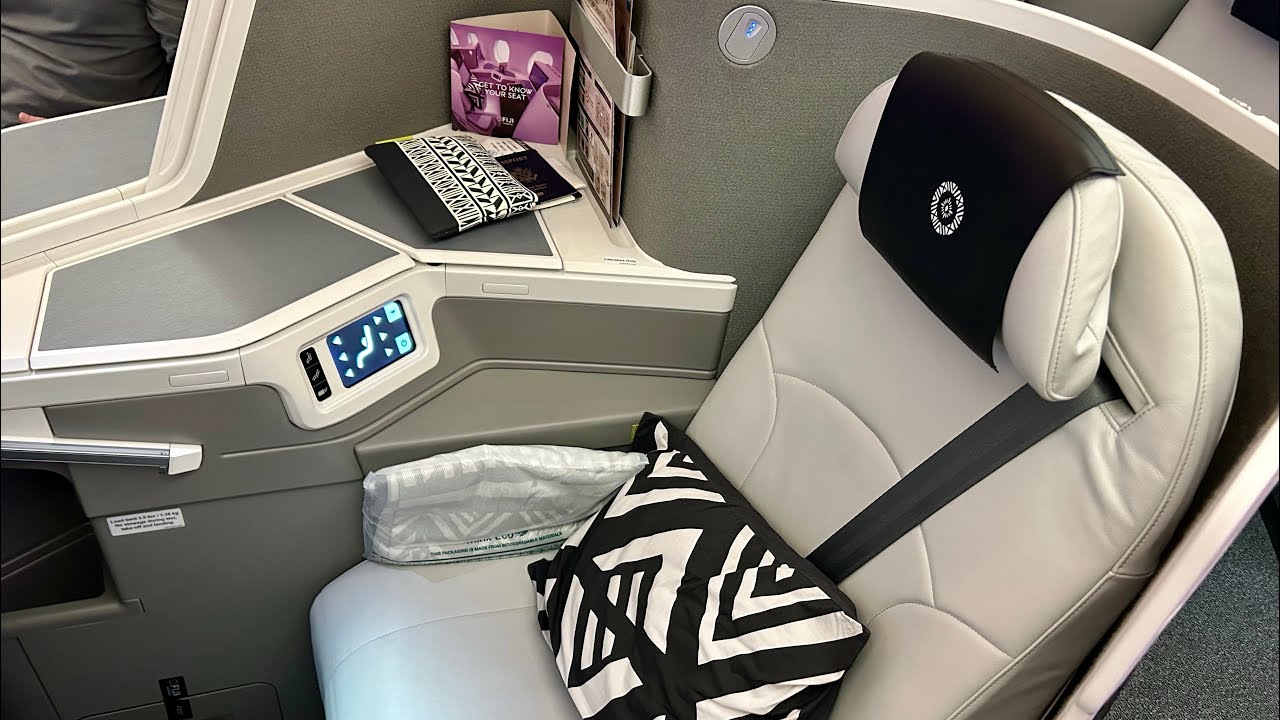 Fiji Airways A350 Business Class Seat - YouTube