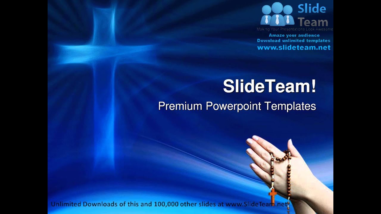 Blue Cross Religion PowerPoint Templates Themes And Backgrounds ppt ...