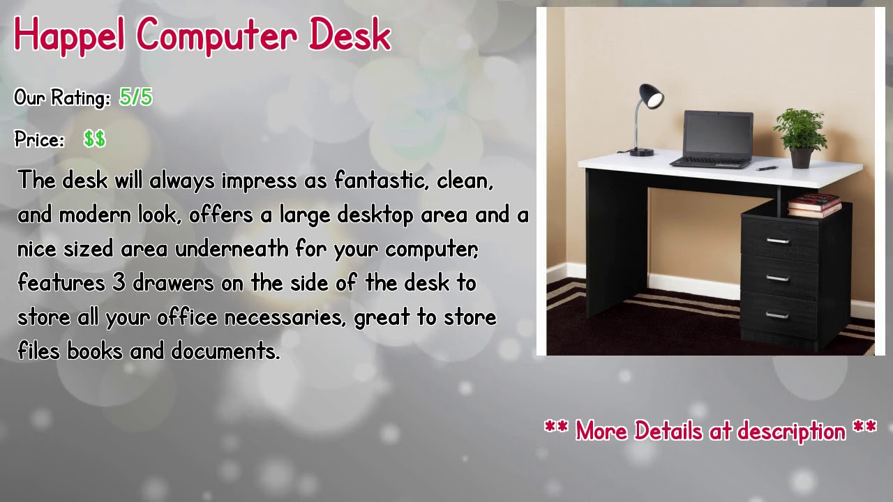 Top 10 Small Black Computer Desks 2019 - YouTube