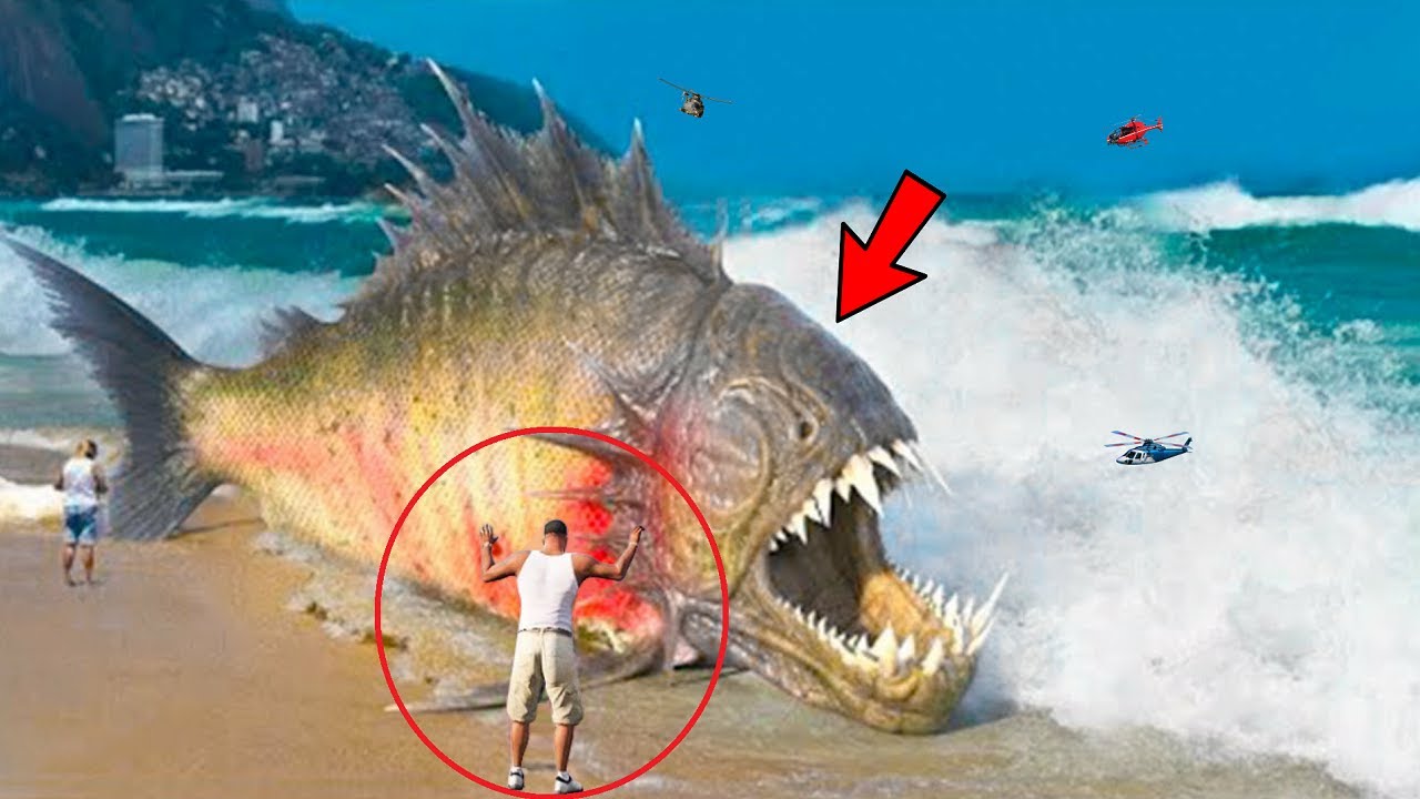 Giant Fish Vs Franklin Attack AND Destroys LOS SANTOS In GTA 5 - Epic ...