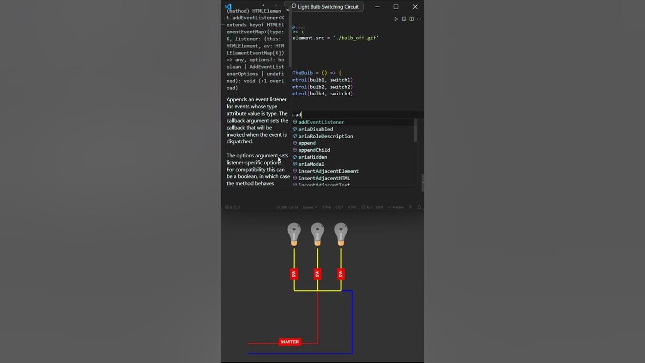 Light Bulb Switching Circuit Html Css And Javascript Youtube 6017