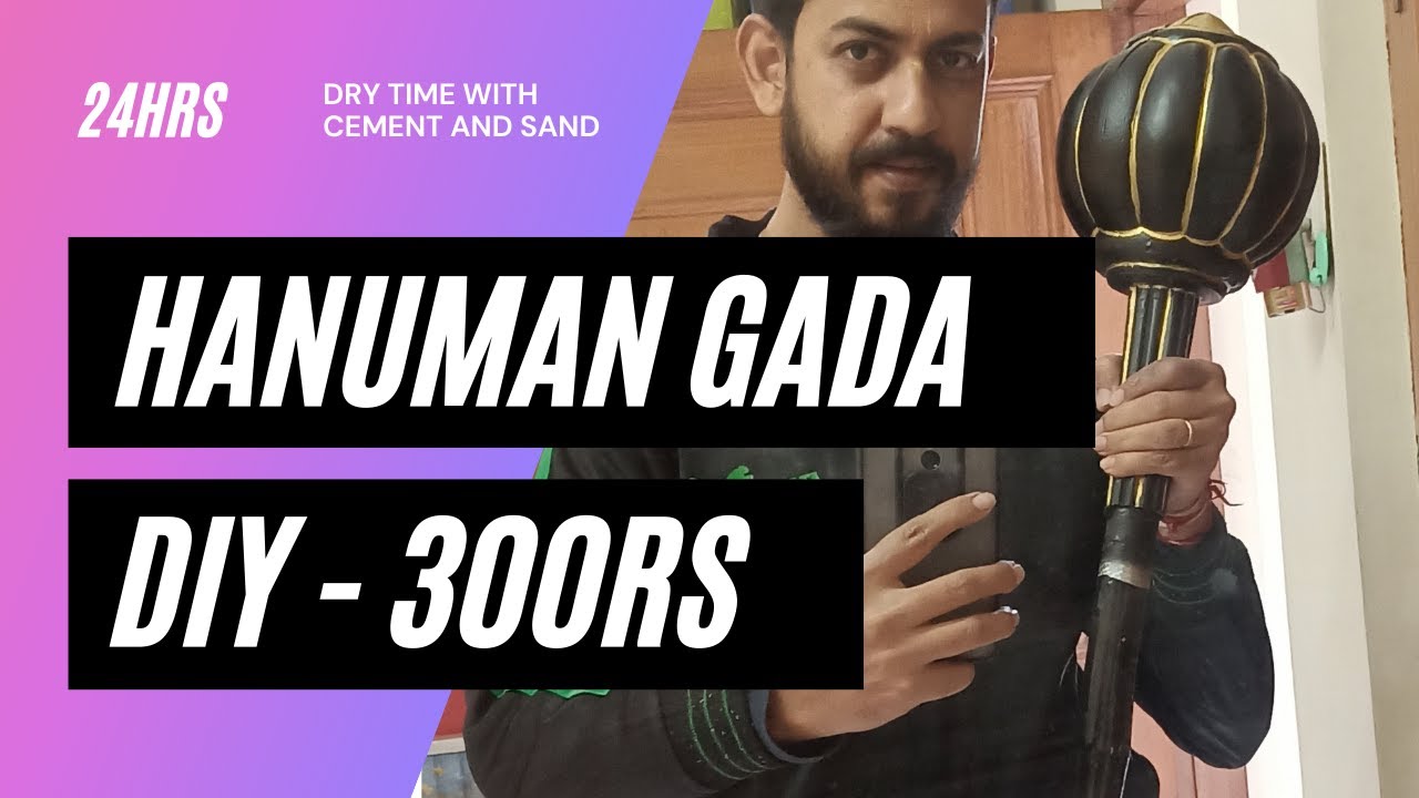 How to make a Hanuman Gada | Indian Club | Mace at home | DIY 300 rs ...