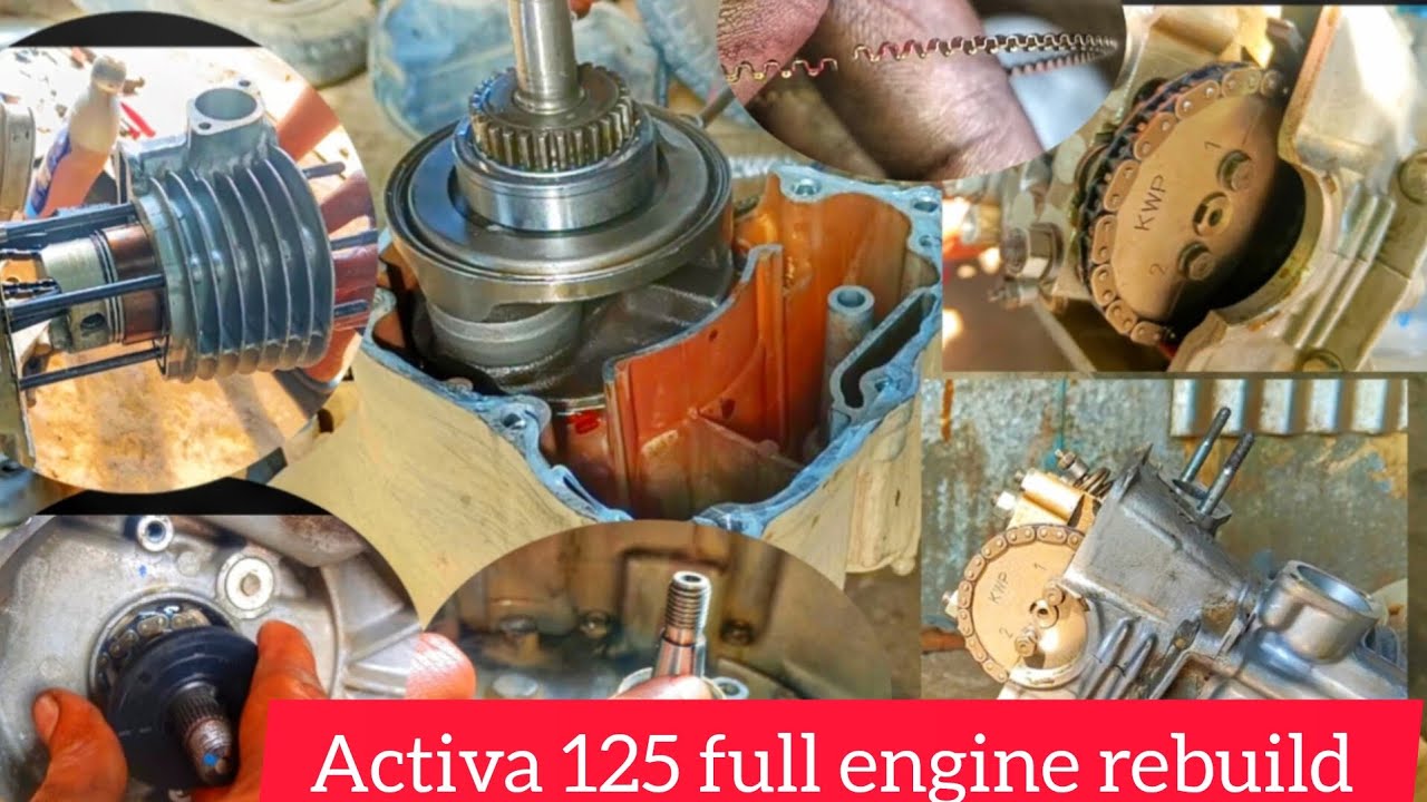 Activa 125 full engine fitting - YouTube