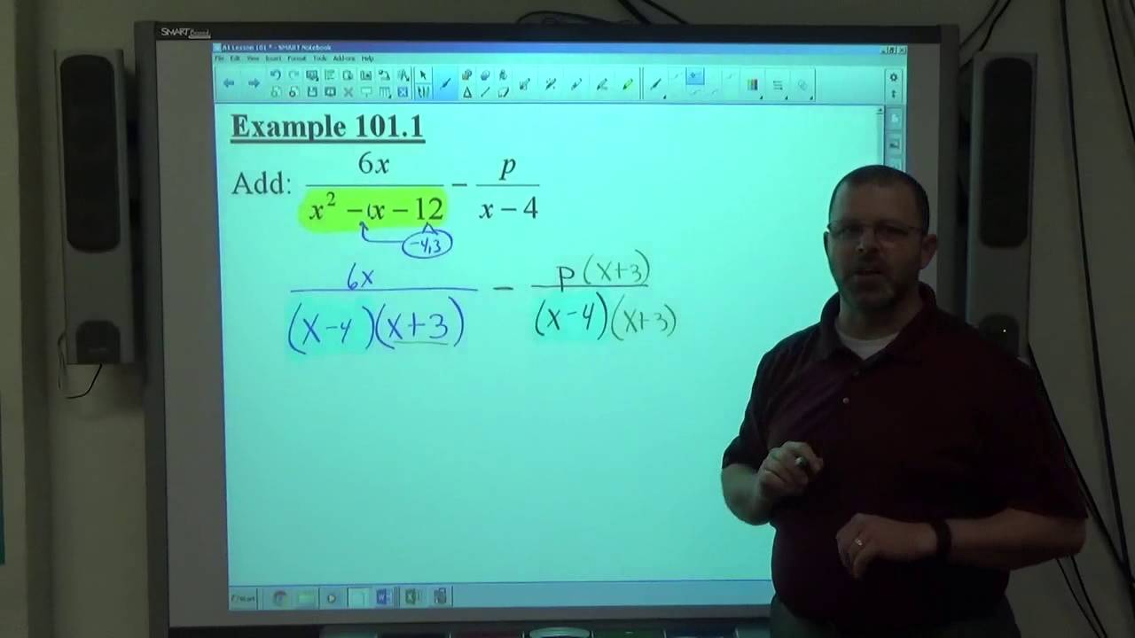 Algebra I Example 101.1 - YouTube