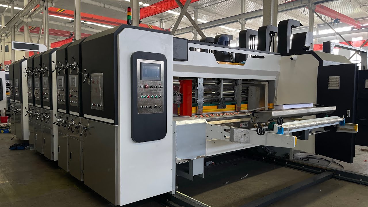 Corrugated carton High speed Flexo printing slotting rotary die cutting ...