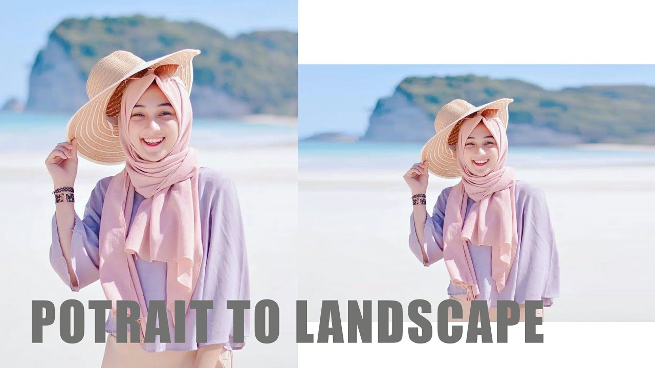 Merubah ukuran foto, potrait to landscape - YouTube