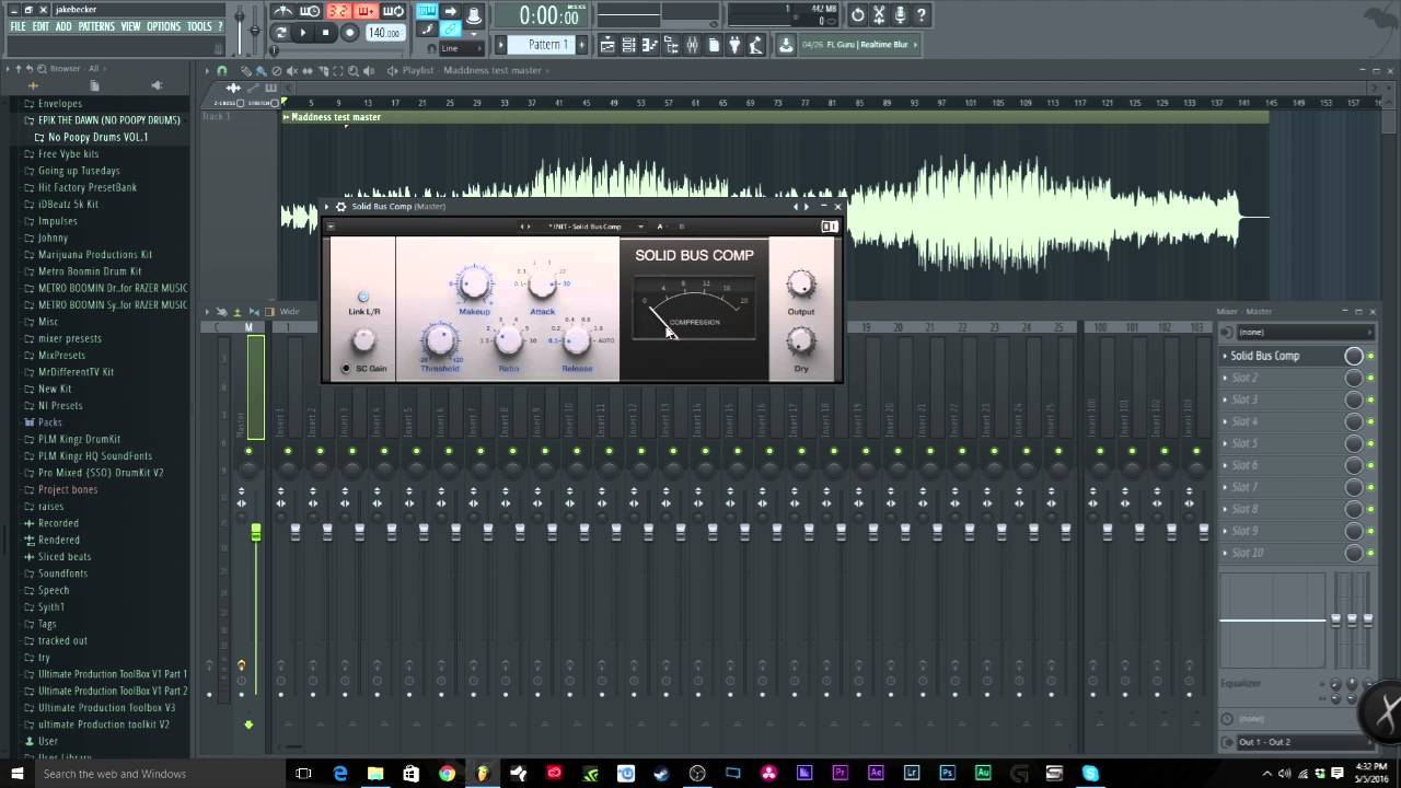 How to Master a beat or song part 2 mix bus compression - YouTube