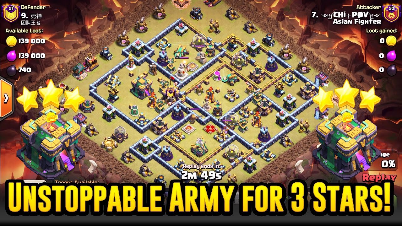 Best Unstoppable Army for 3 Star! Best TH14 War Attack Strategy ( Clash ...