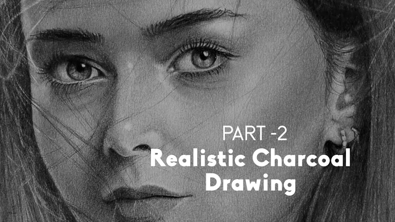 Realistic Charcoal drawing|portrait Pt-2 #charcoal #howtodraw#portrait ...