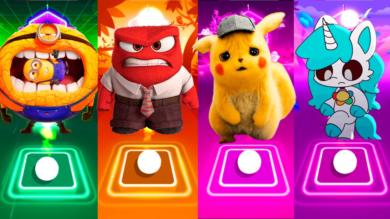 DESPICABLE ME VS INSIDE OUT 2 VS PIKACHU VS CRAFTYCORN VS TILES HOP EDM ...