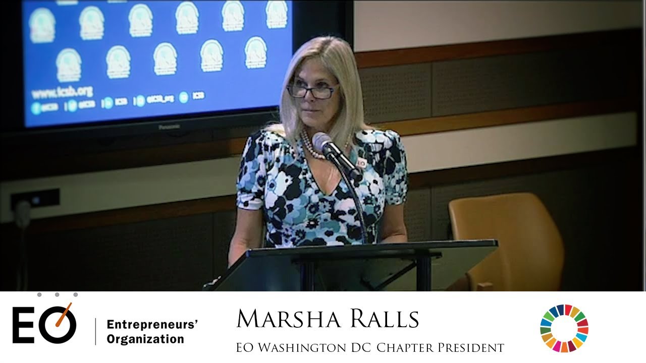 Marsha Ralls EO Washington DC Chapter President speaking at the UN 5-10 ...