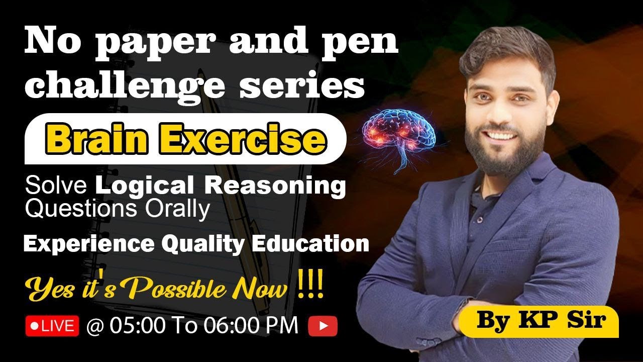 NO PEN & PAPER CHALLENGE LOGICAL REASONING l BRAIN EXCERCISE | SPARKLE ...