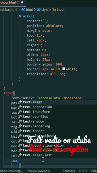 Create a stylish search bar with HTML & CSS short 18 ||#html #coding #codingfun #shortsfeed # ...