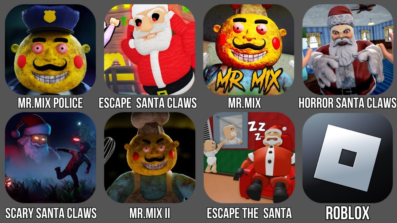 ROBLOX FULL GAMEPLAY: Mr.Mix, Escape The Scary SANTA CLAWS - YouTube