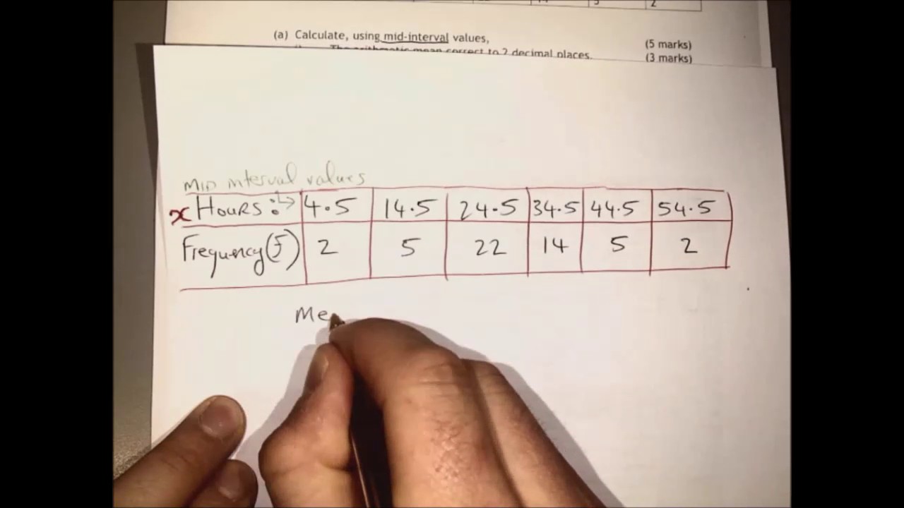 Maths 1 Jan 17 Q5 Part A I Mean Using Mid Interval Values YouTube Maths 1 Jan 17 Q5 Part A I Mean Using Mid Interval Values YouTube