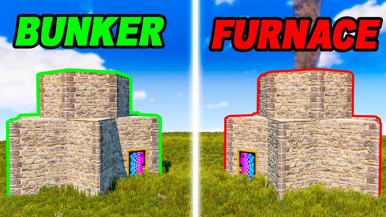RUST - FAKE FURNACE BASE ( SOLO BUNKER BASE DESIGN ) - YouTube
