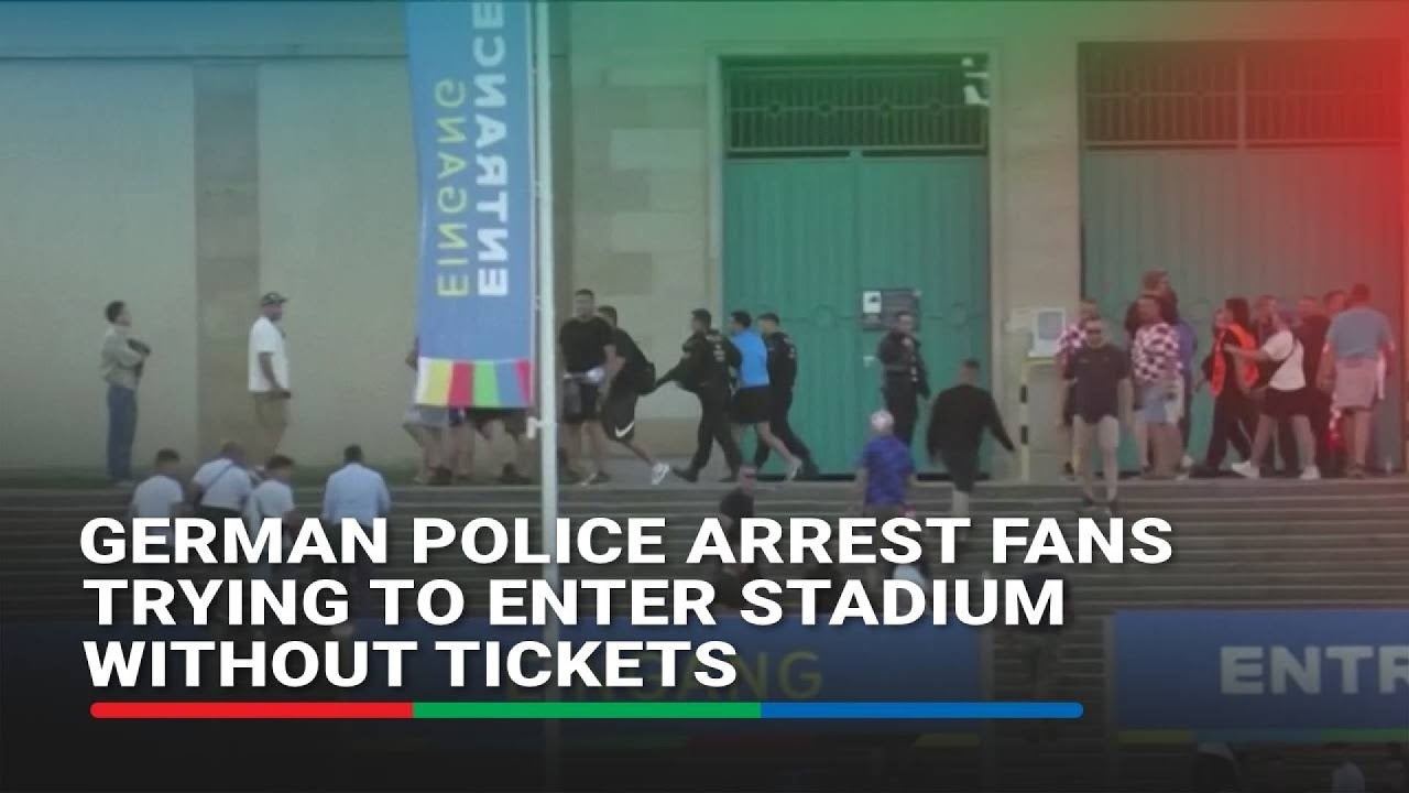 German police arrest fans trying to enter stadium without tickets | ABS ...