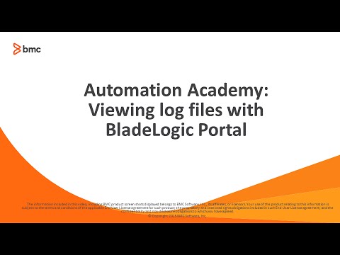 Viewing log files with BladeLogic Portal - YouTube