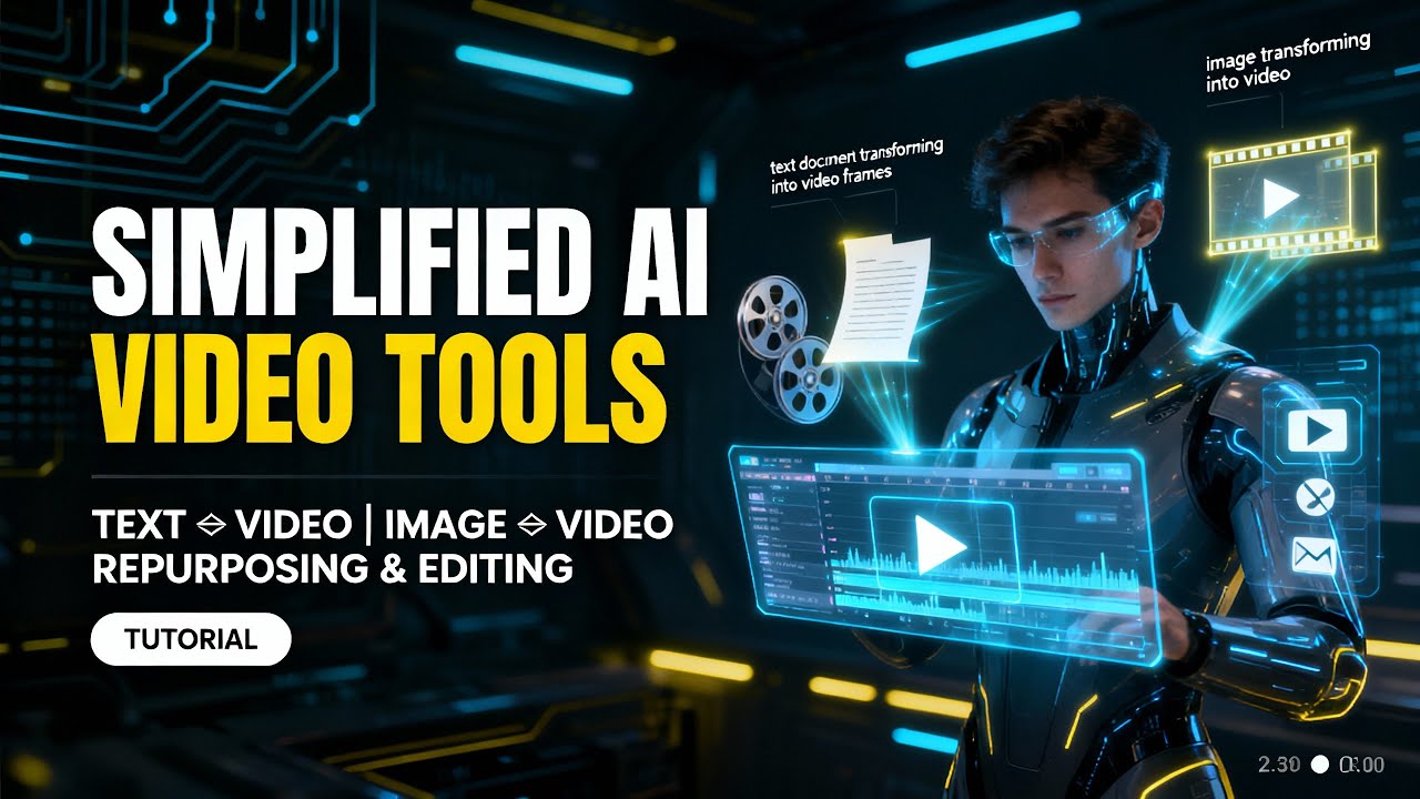 Simplified AI Video Tools: Text-to-Video, Image-to-Video, Repurposing ...