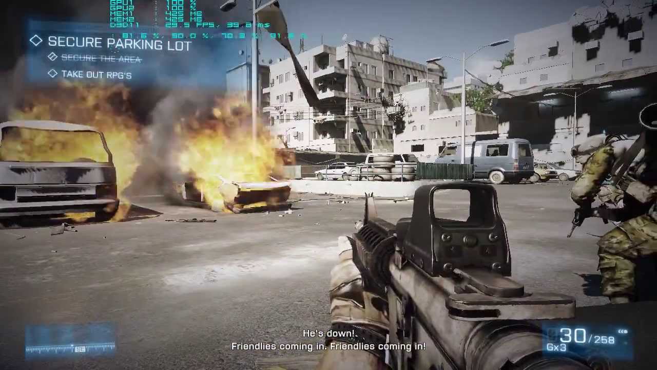 BATTLEFIELD 3 Single Player - AMD A8-3870k APU - YouTube