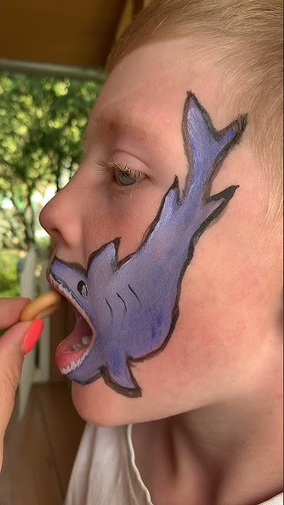 Face painting // shark 🦈 (аквагрим акула) - YouTube