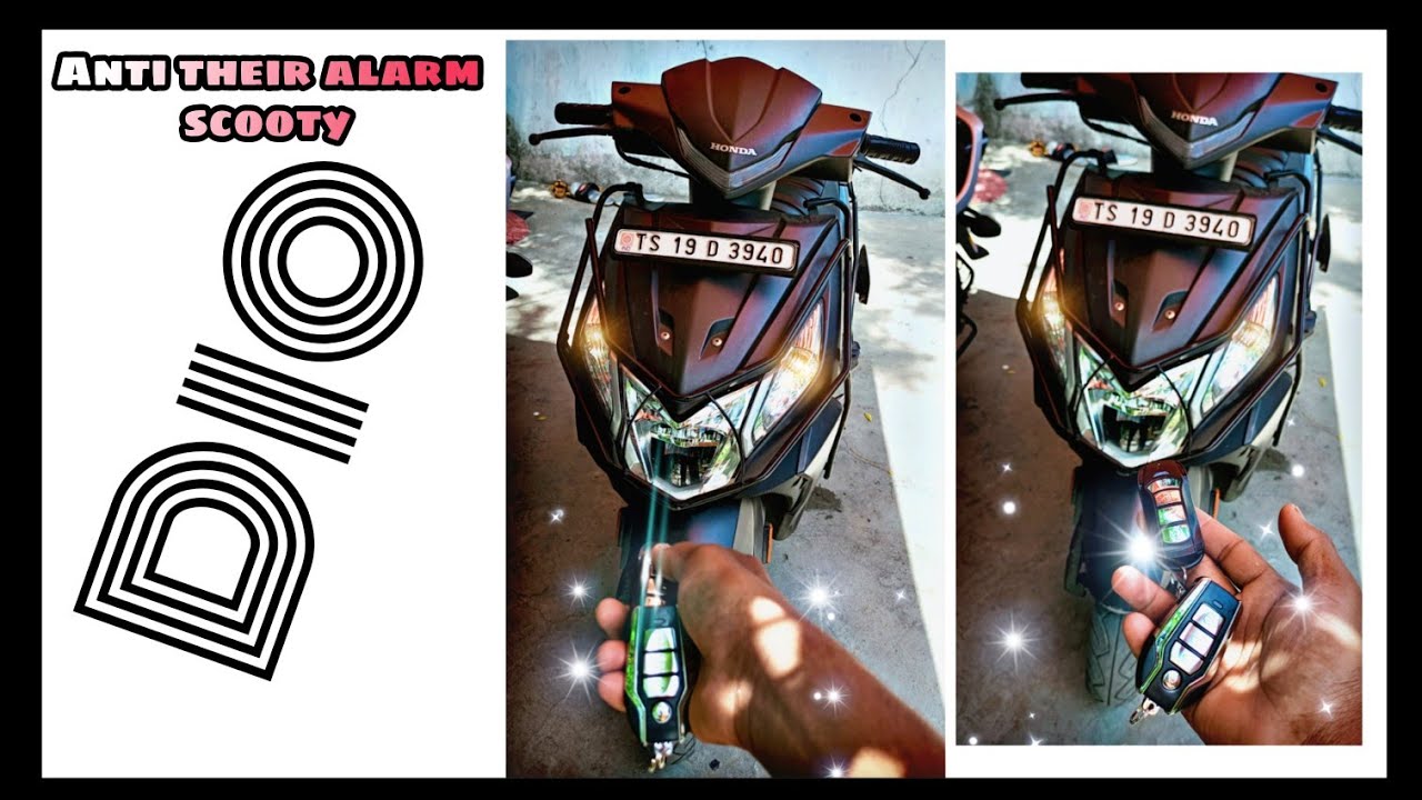 #DIO# Installing step by step Anti Thief Alarm on Honda Dio Scooty ...