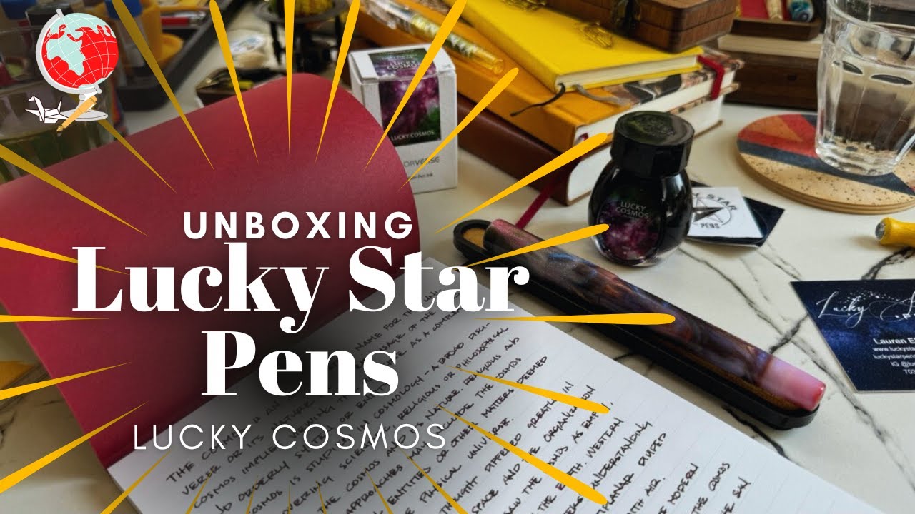 Unboxing! New Fountain Pen Day - Lucky Star Pens Lucky Cosmos - YouTube