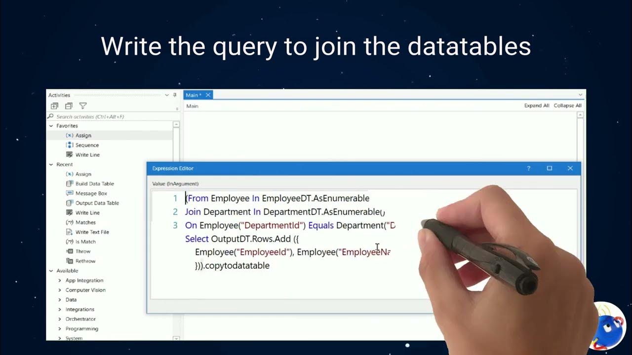 Join Datatable Using Linq in Uipath - YouTube