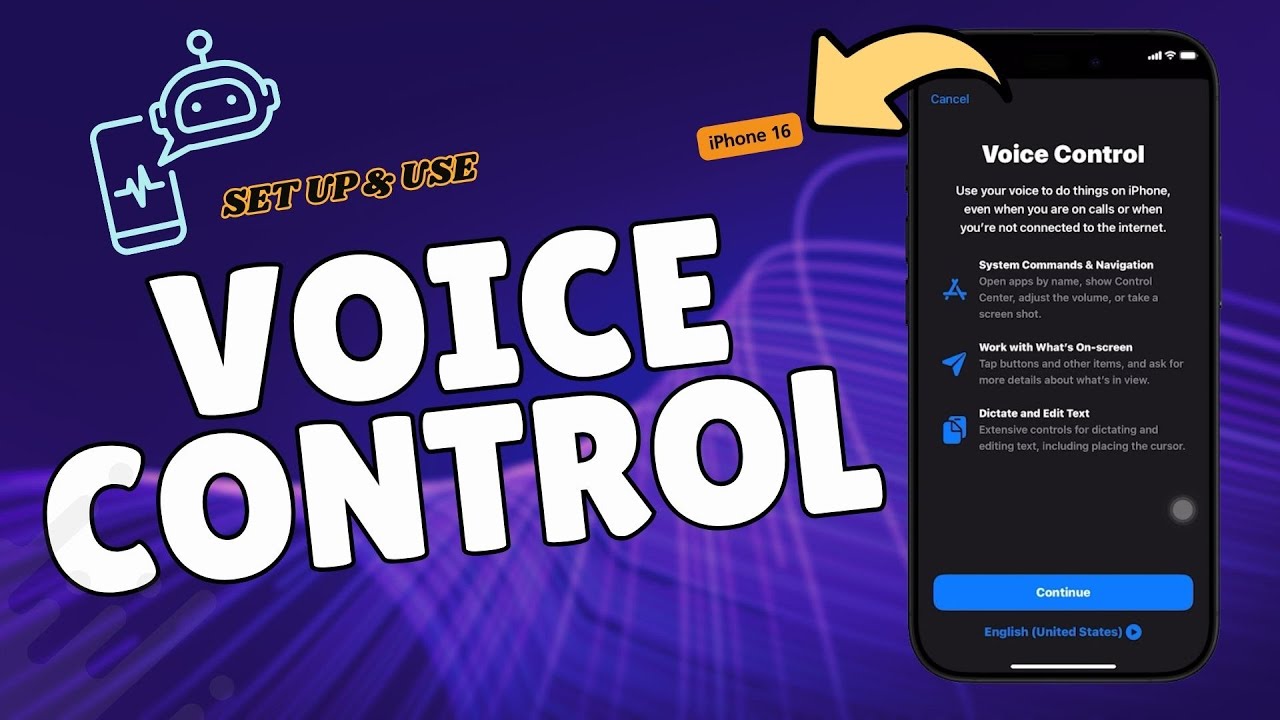 How to Set Up & Use Voice Control on iPhone 16 - YouTube