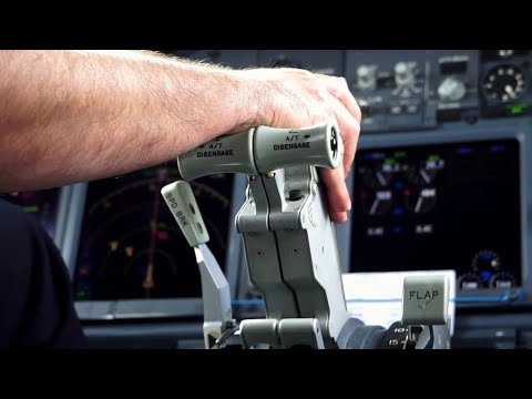 COCKPIT - Boeing 737 Pilot Throttle Inputs during Landing - YouTube