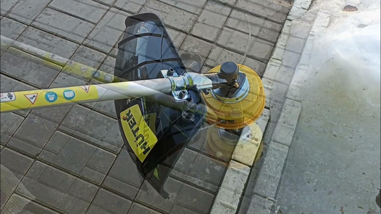 Huter GGT-553TX Обкатка бензинового триммера. - YouTube