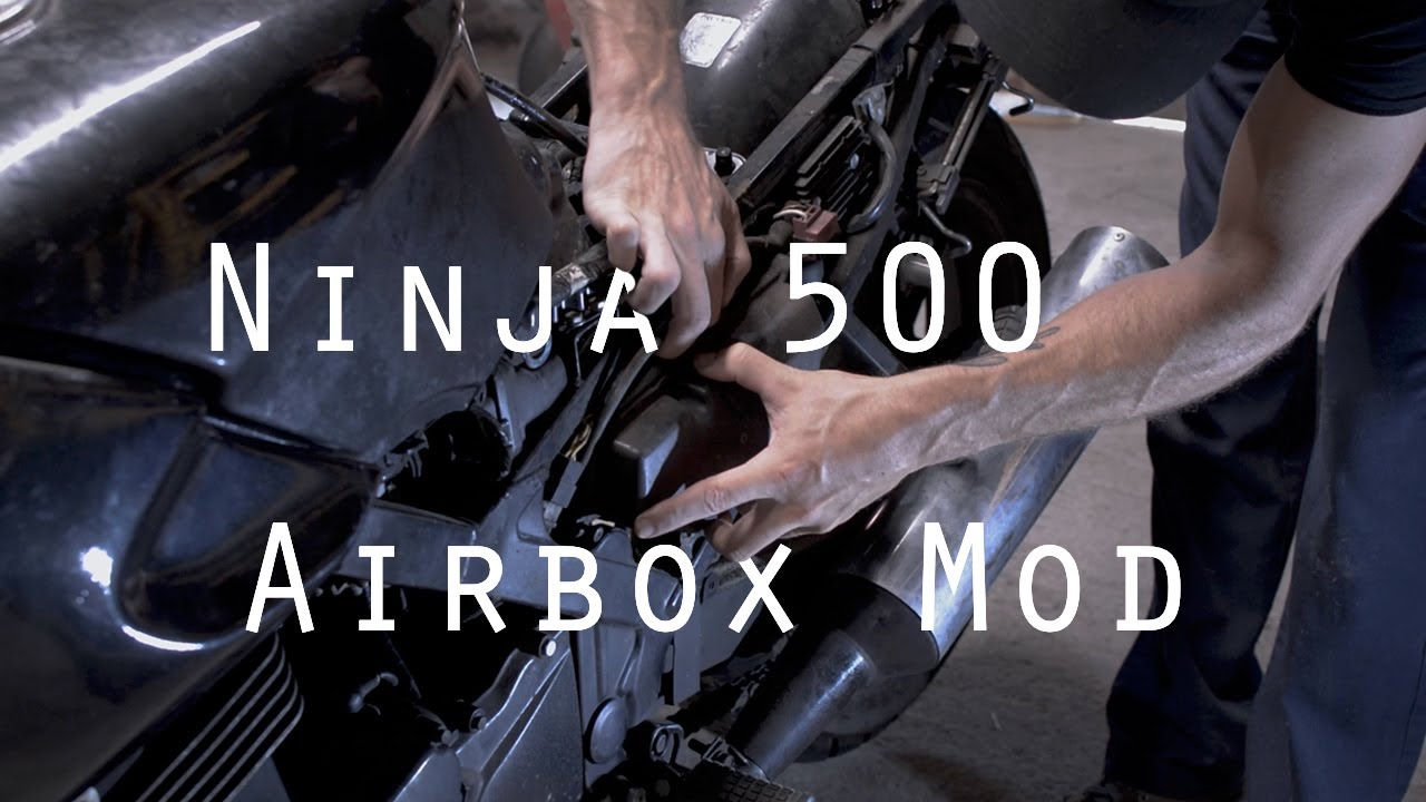 Ninja 500 (EX 500) Airbox Mod - YouTube