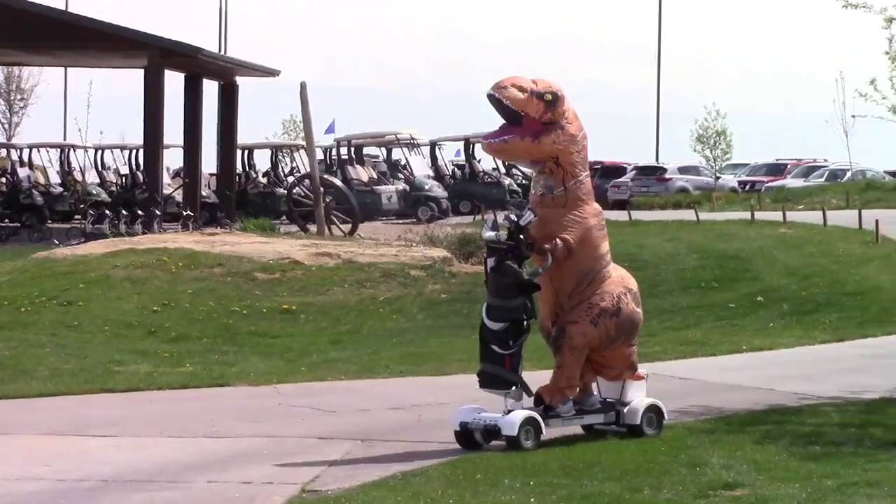 T REX on a GOLFBOARD at Saddleback - YouTube