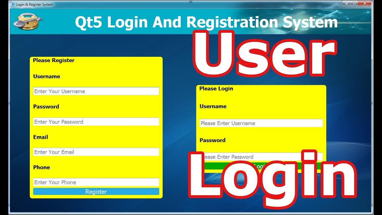 Qt5 C Register And Login System User Login Part Four Mysql Database 33 Youtube 6093