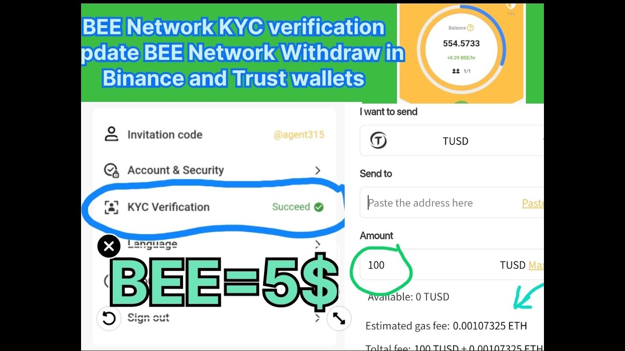 BEE Network KYC verification update | BEE network withdraw start (BEE=5$) - YouTube
