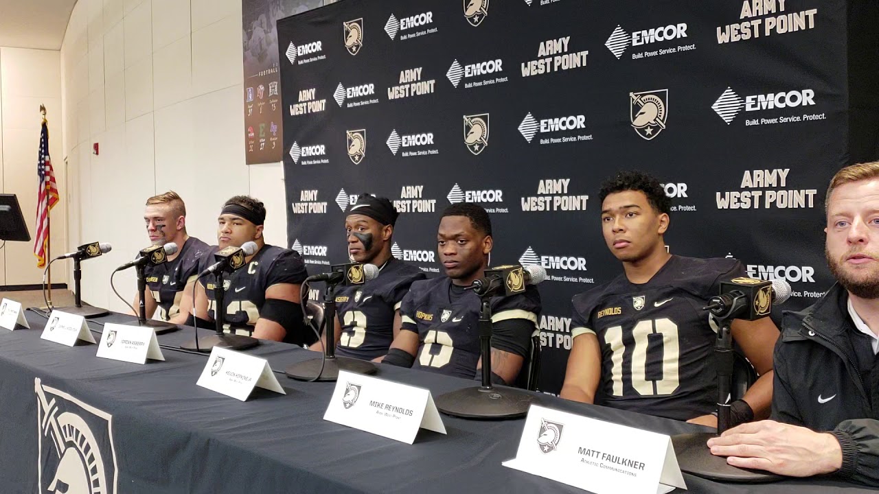 Army Football Player Comments Post 17-14 Win over Air Force - YouTube