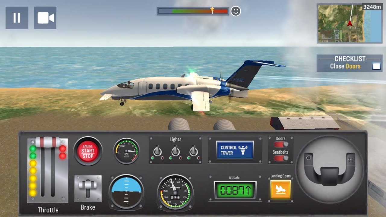 Airplane pro flight simulator game landing airpot - YouTube