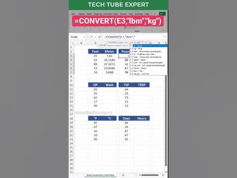 HOW TO CONVERT MEASUREMENT UNITS IN EXCEL #excel #microsoft #shorts - YouTube